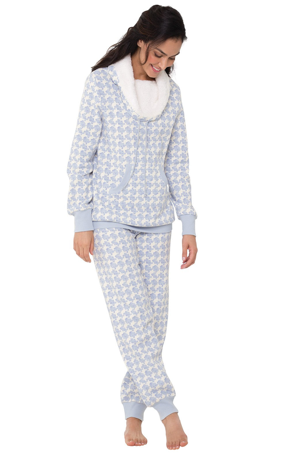 Chalet Shearling Rollneck Pajamas | Pajamagram